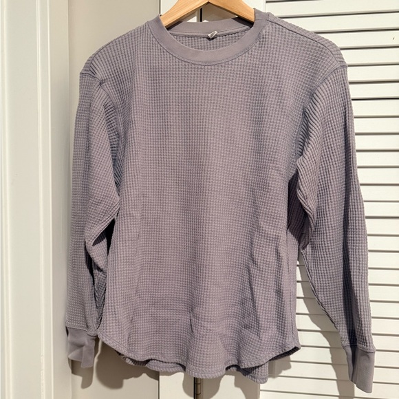 Uniqlo | Tops | Uniqlo Light Purple Waffle Long Sleeve | Poshmark